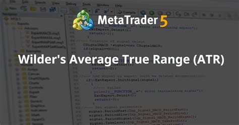 Free Download Of The Wilders Average True Range Atr Indicator By Fmic For Metatrader 5 In