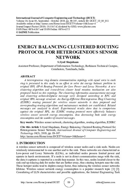 Pdf Energy Balancing Clustered Routing Protocol For Heterogeneous