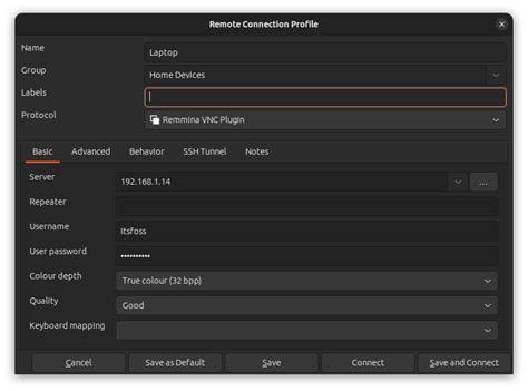 using remote desktop tool remmina on ubuntu