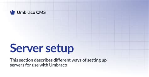 Server Setup Umbraco CMS