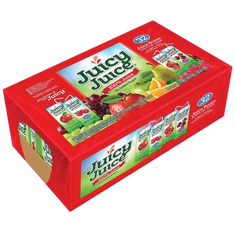 Juicy Juice 100 Fruit Variety Pack 675 Oz 32carton Zud48675