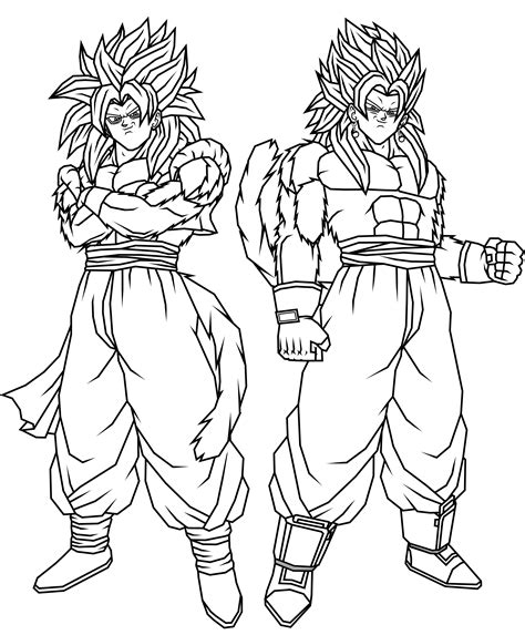 Super Imagenes De Goku Y Vegeta Ssj4 Para Dibujar Y Colorear Images