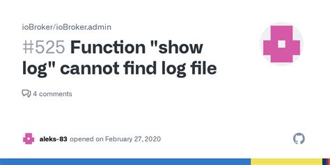 Function Show Log Cannot Find Log File · Issue 525 · Iobrokeriobrokeradmin · Github