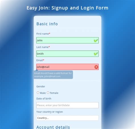 Easyjoin Responsive Signup And Login Form Jquery By Kirgol Codester