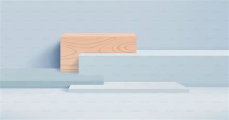 추상적인 파란색 구성 3d 렌더링 3d 그림 연단과 최소한의 분홍색 벽 장면이 있는 배경 모형 3d 블루 3d 모형 추상 기하학적 모양 파란색 파스텔 색상의 연단