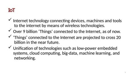 Internet Of Things Iot Lecture 1pptx