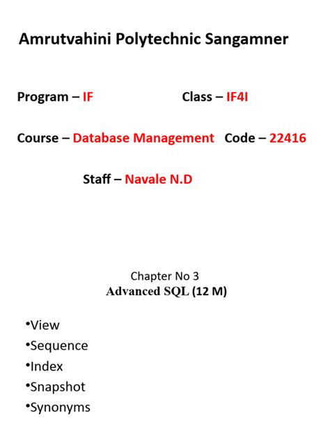 Dma Chapter No3 Pdf Database Index Table Database