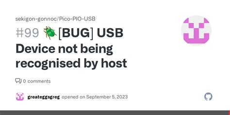 🪲 Bug Usb Device Not Being Recognised By Host · Issue 99 · Sekigon