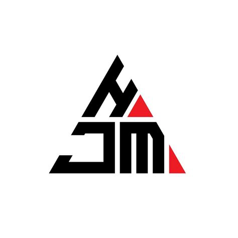 Hjm Triangle Letter Logo Design With Triangle Shape Hjm Triangle Logo