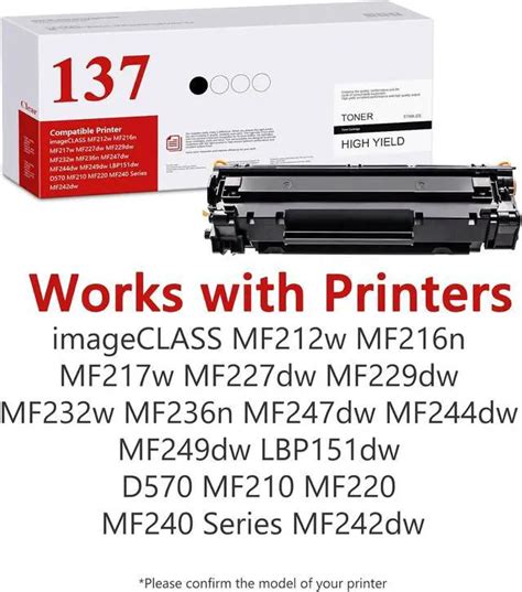 137 Toner Cartridge Replacement For Canon 137 Black Toner Cartridge