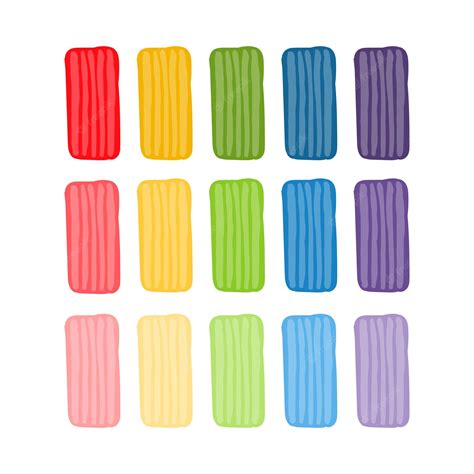 Premium Vector Vector Plasticine On A White Background Rainbow