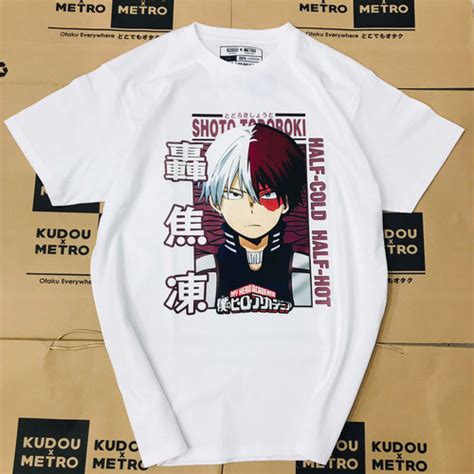 Jual Tshirt Kaos Todoroki Shoto Classic Anime Manga Bnha Putih M Kota Medan Metro Anime