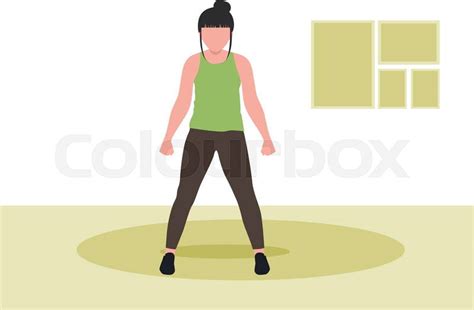 The Girl Is Practicing Fighting Colourbox