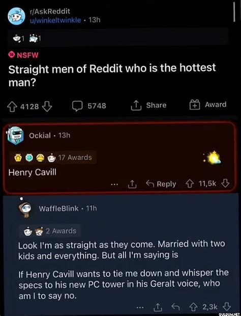 R Askreddit U Winkeltwinkle • 13h Nsfw Straight Men Of Reddit Who Is
