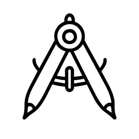 Premium Vector Desgin Architectural Compass Icon Outline