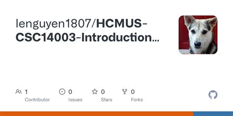 GitHub Lenguyen1807 HCMUS CSC14003 Introduction To AI
