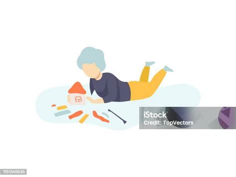 바닥에 앉아있는 소년 플라스 테 인 아이 창의력 교육 개발 벡터 일러스트 레이 션에서 집 만들기 교육에 대한 스톡 벡터 아트 및 기타 이미지 Istock