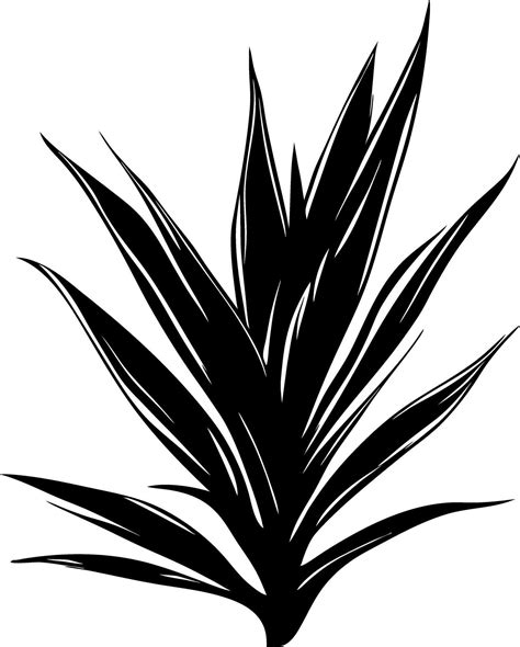 Tropical Plant Silhouette Illustration For Design And Art Projects