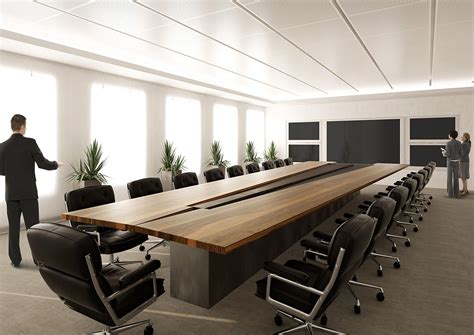 Conference Room Table Modern Stylish Boardroom Desk With Metal Frame