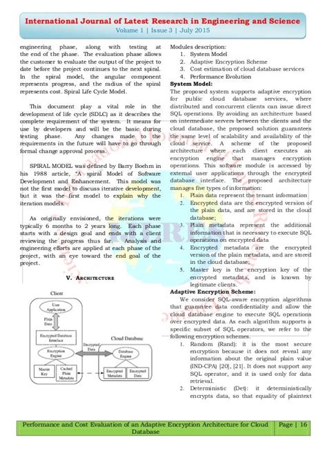 Performance And Cost Evaluation Of An Adaptive Encryption Architectur