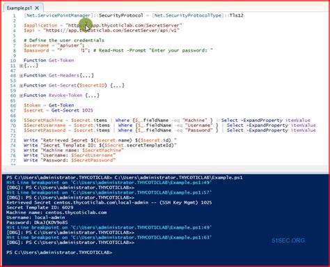 thycotic secret server system operation tasks cybersecurity memo