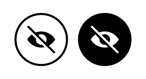 Crossed Out Eye Sensitive Content Icon Vector 14715971 Vector Art At Vecteezy