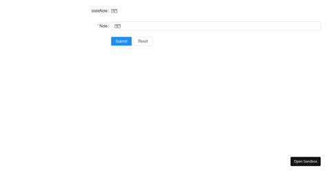 表单方法调用Class component Ant Design Demo Codesandbox