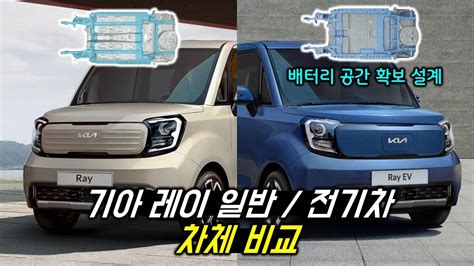 신형 레이 내연기관 전기차 차체는 어떻게 다를까 전기차 특화된 레이 차체를 알아봤습니다 Youtube