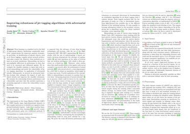Improving Robustness Of Jet Tagging Algorithms With Adversarial