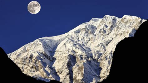 Download Nepal Annapurna Full Moon Wallpaper Wallpapers Com