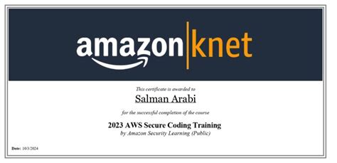 Salman Arabi On Linkedin Aws Security Cloudcomputing Certification Professionaldevelopment