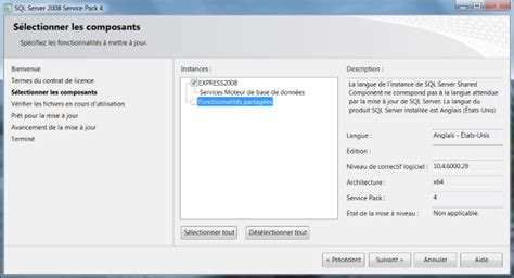 Impossible Dinstaller Un Service Pack Sql Server