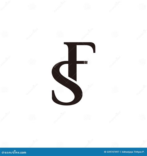 Letter Sf Linked Overlap Font Simple Logo Vector Stock Vector Illustration Of Abstract