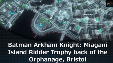 Batman Arkham Knight Miagani Island Ridder Trophy Back Of The