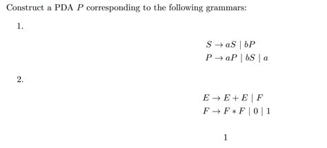 construct a pda p ﻿corresponding to the following