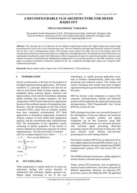 Pdf A Reconfigurable Vlsi Architecture For Mixed