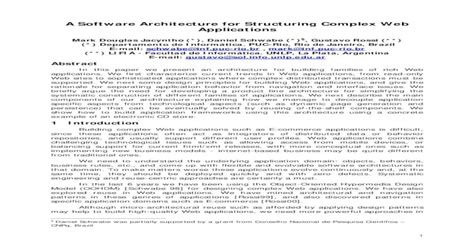A Software Architecture For Structuring Complex Reportpdf1 A
