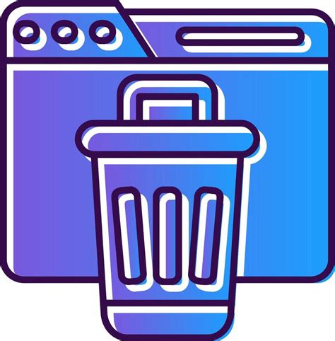 Bin Gradient Filled Icon 41682639 Vector Art At Vecteezy