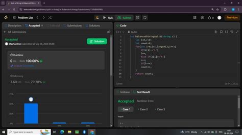 Mashanthini B On Linkedin 100daysofcode Codingchallenge Cplusplus Balancedstrings