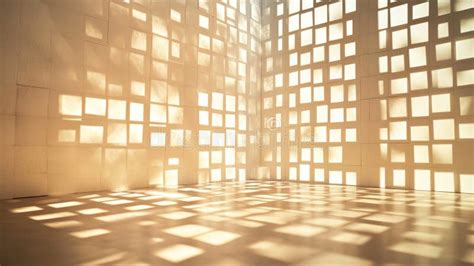 Grid Like 3d Structure Casting Light And Shadow Patterns Abstract And