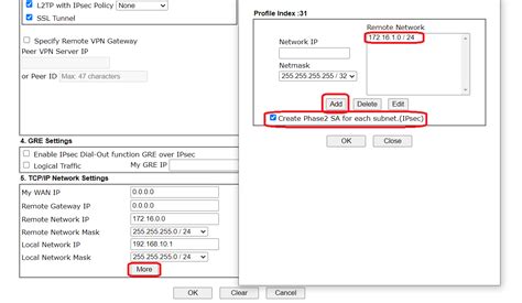 Create Multiple Phase 2 Sa For Ipsec Tunnel To Connect Multiple Subnets