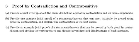 Solved Proof By Contradiction And Contrapositive A Chegg Com
