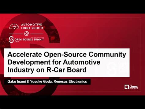 Free Course Accelerate Open Source Community Development For Automotive Industry On R Car Board
