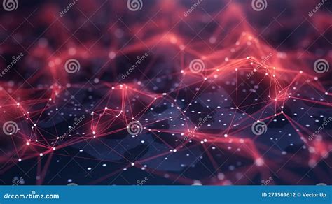 3d Network Connections With Plexus Design Generative Ai Stock