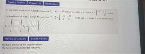 Solved 1 Point Consider The Multiplication Operator