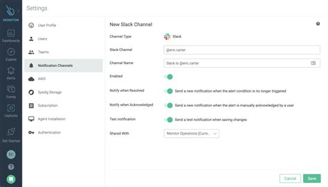 Container Alerting Via Slack Sysdig