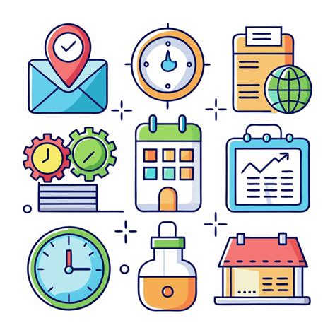 Time Management Scheduling Clock Calendar Gear And Growth Premium Ai Generated Vector