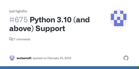 Python 310 And Above Support · Issue 675 · Lystlightfm · Github