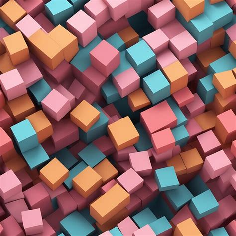 Colorful Cube Background Premium Ai Generated Vector