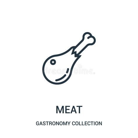 Meat Icon Vector From Butcher Collection Thin Line Meat Outline Icon Vector Illustration Stock
